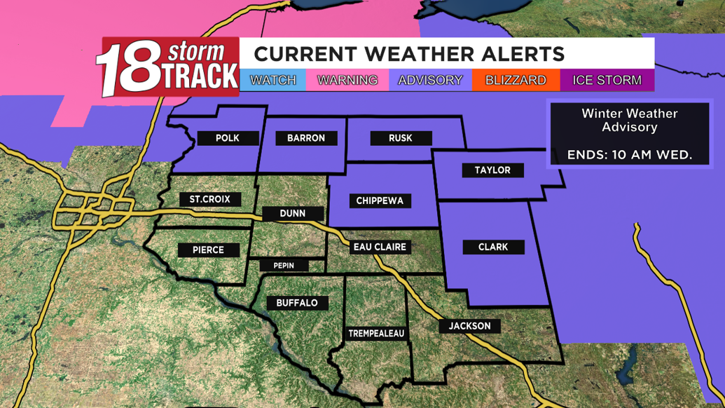 Wintry weather tonight with showers and thunderstorms Wednesday morning ...