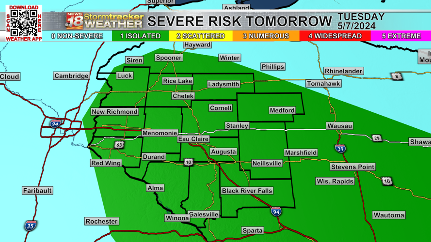 Tuesday: morning widespread rain, then afternoon scattered strong ...