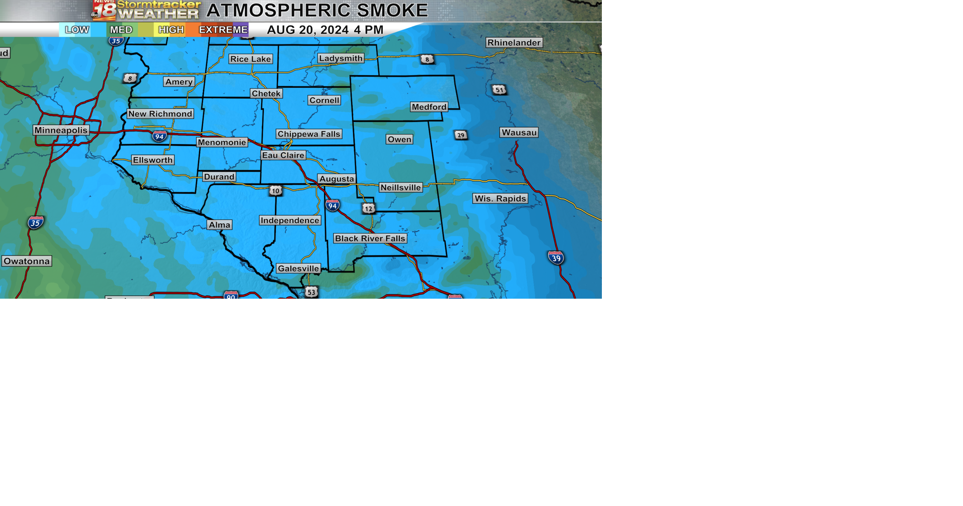 Wildfire smoke visible but not affecting air quality as we track the ...