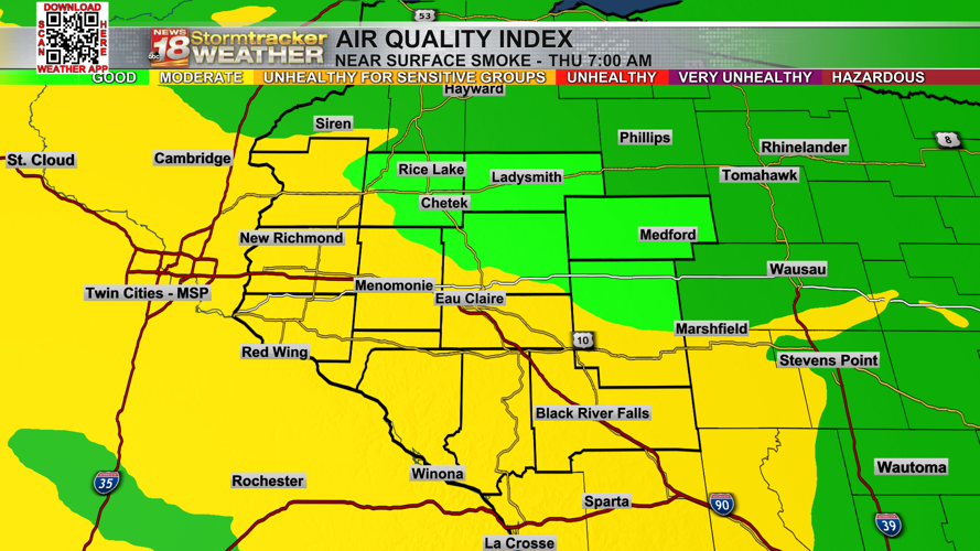 Air Quality Alert in place as wildfire smoke pollution near surface ...
