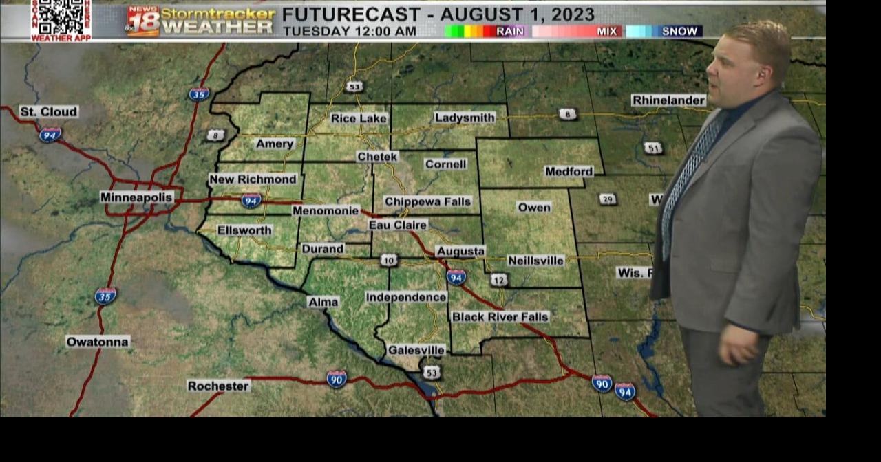 A pleasant Monday ahead but turning warm and humid again by midweek ...