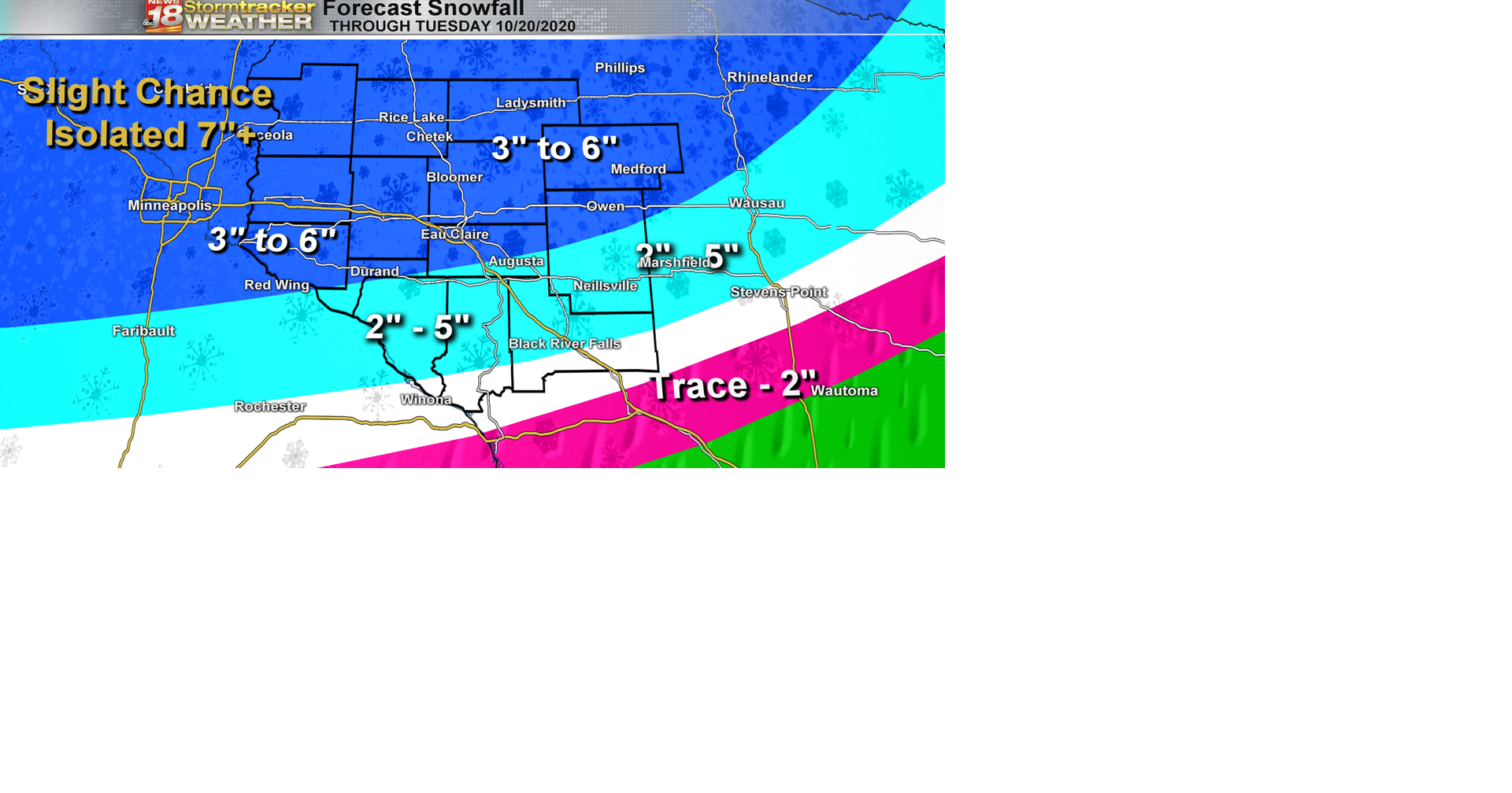 UPDATE: Higher end snow totals over 3” likely with colder temperatures ...