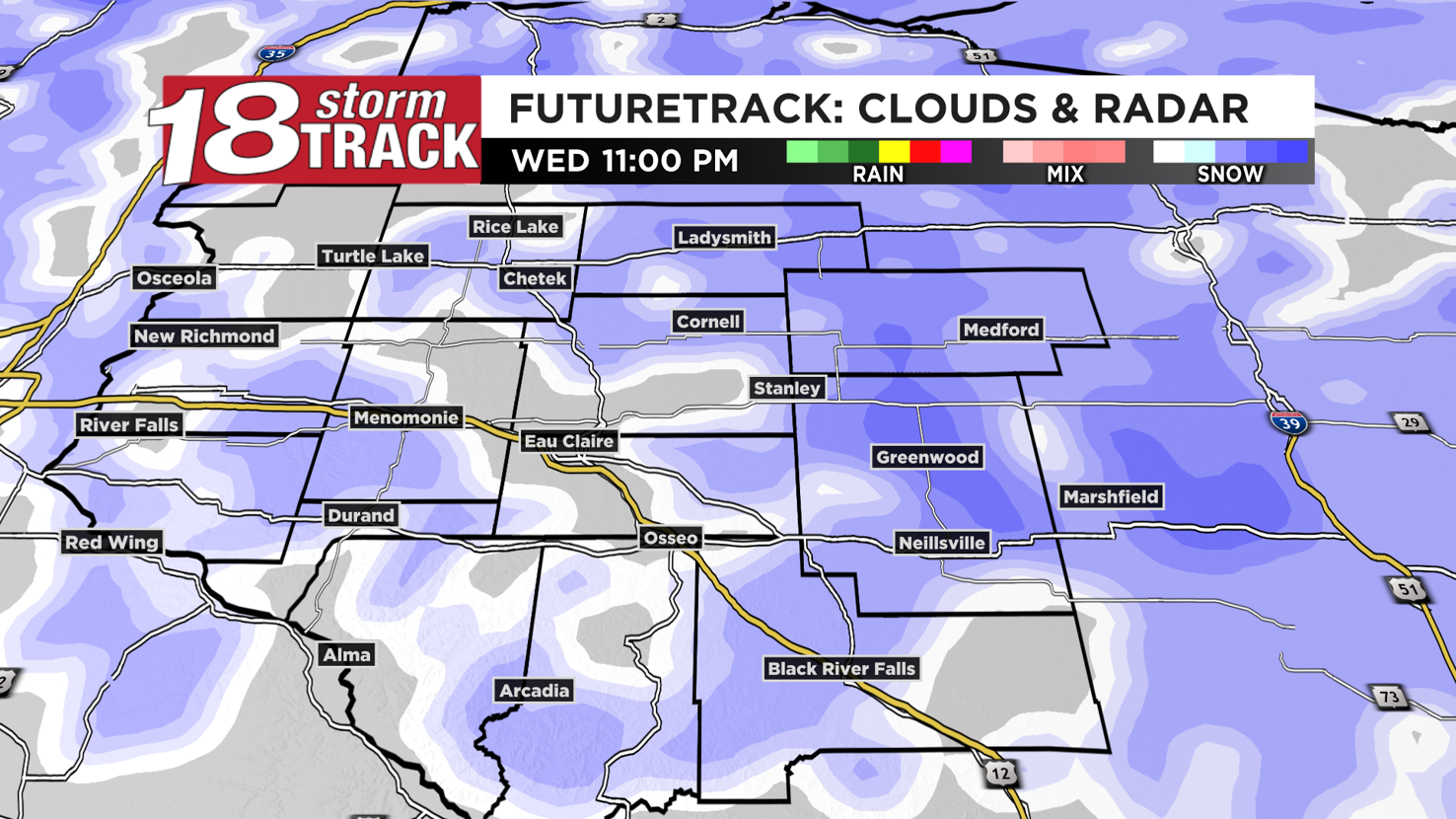 Chance for accumulating snow Wednesday afternoon / Wednesday night ...