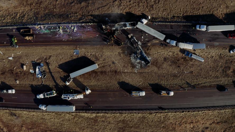 SLIDESHOW: Drone images of I-94 crash | Highway | wqow.com