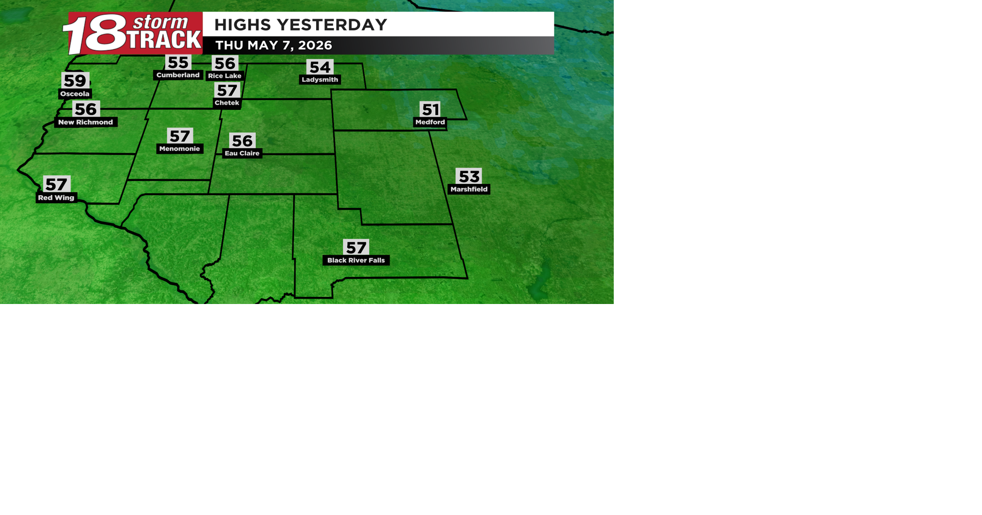 DMA Highs Yesterday 2025.png | | wqow.com