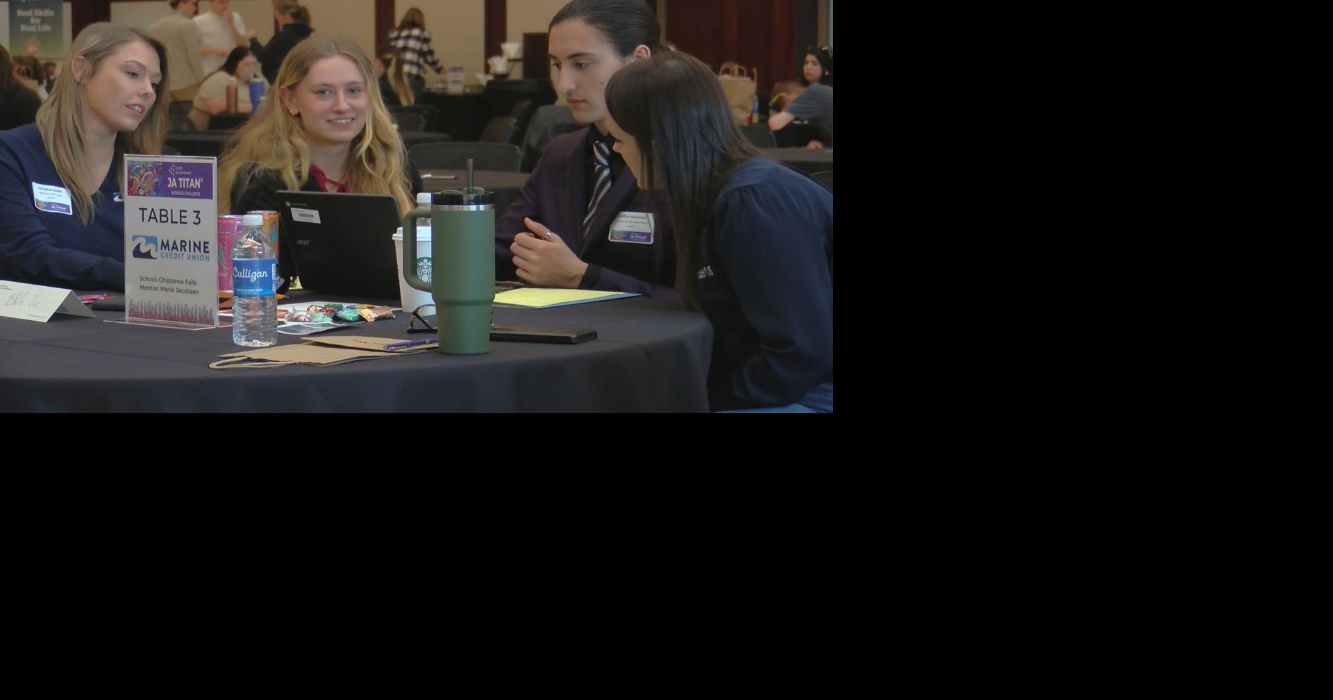Students compete for scholarships at Junior Achievement business event ...