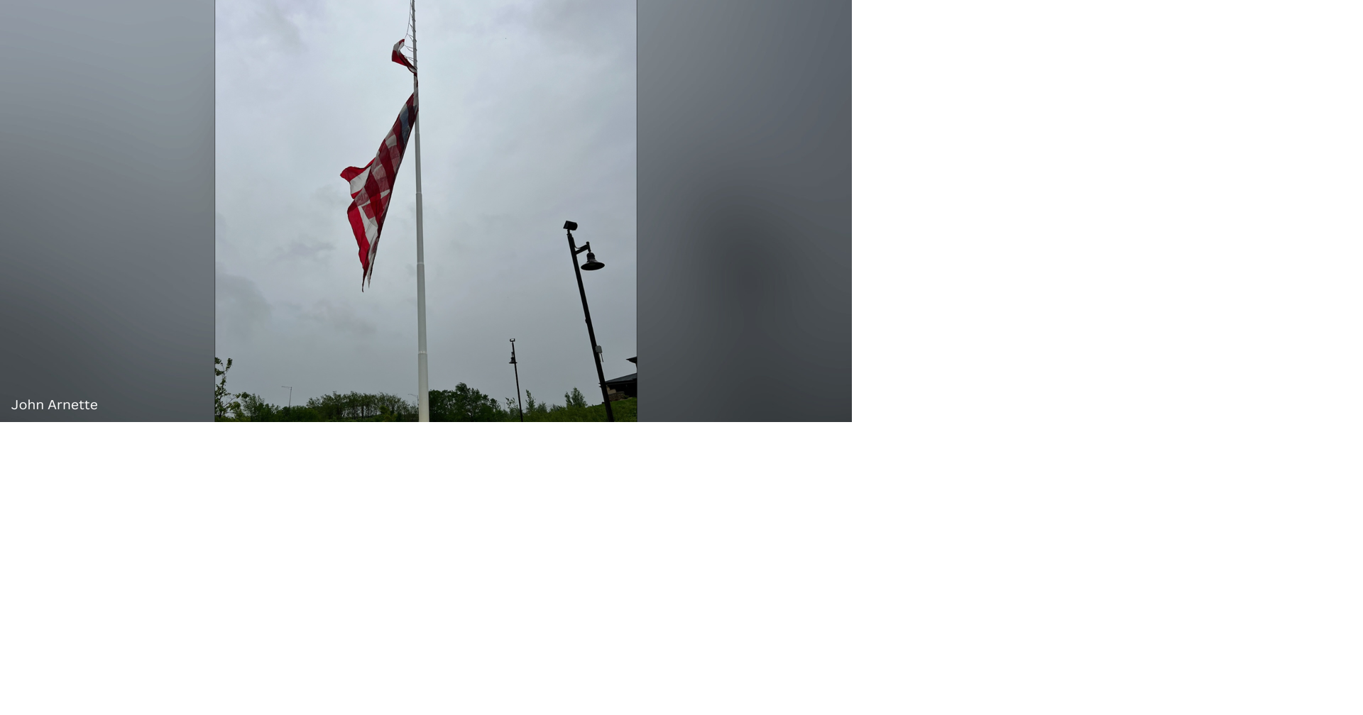 River Prairie flag damaged in Tuesday storm | Chippewa Valley News ...