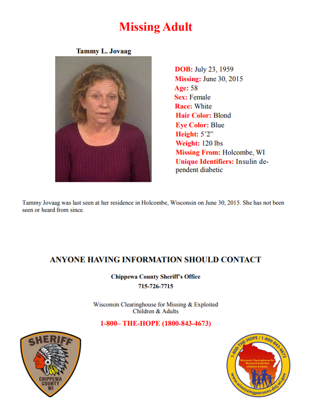 Warrant executed in search for missing Chippewa County woman | News ...