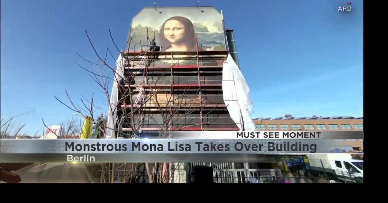 MUST SEE: Monstrous Mona Lisa Takes Over Building | Wake Up Wisconsin ...
