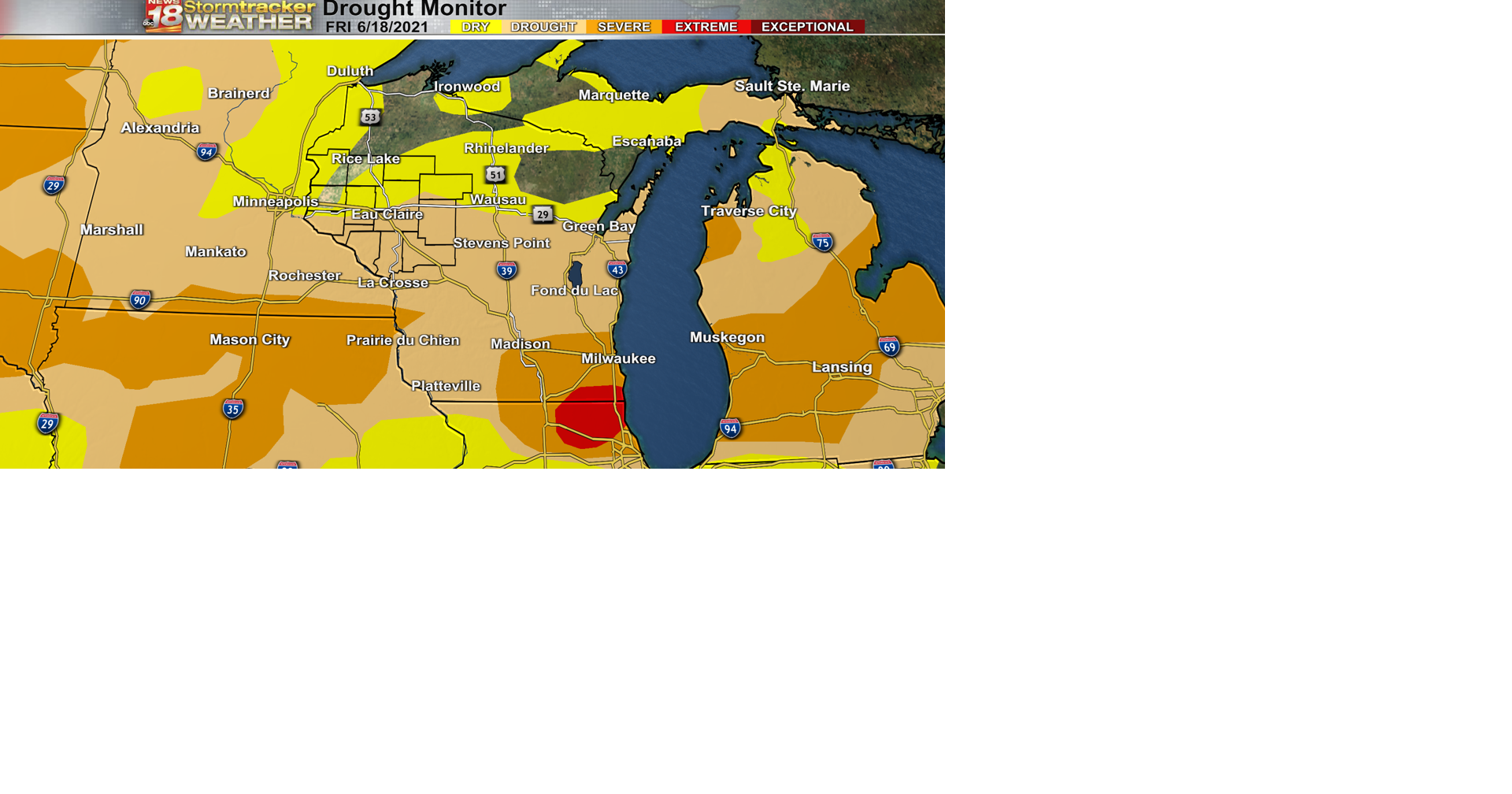Wisconsin’s drought conditions improving despite not much change ...