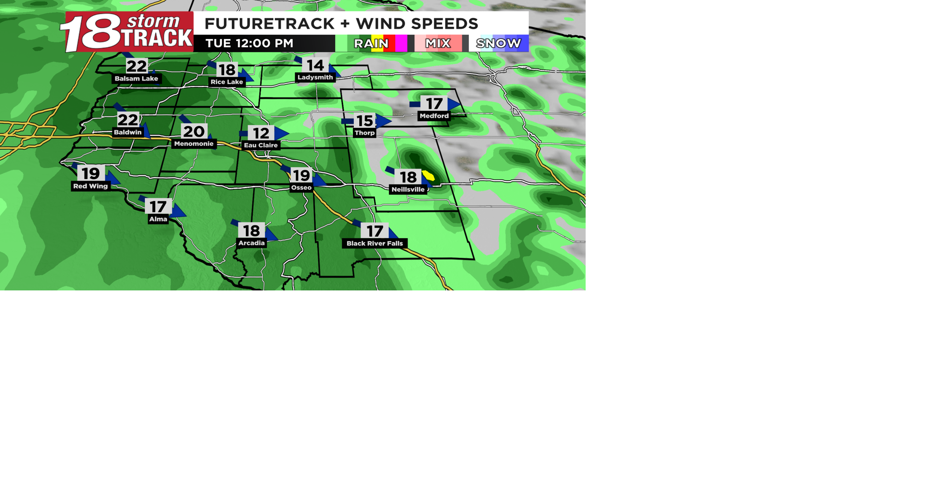A cold, windy and rainy Tuesday ahead | 18 Storm Track Weather | wqow.com