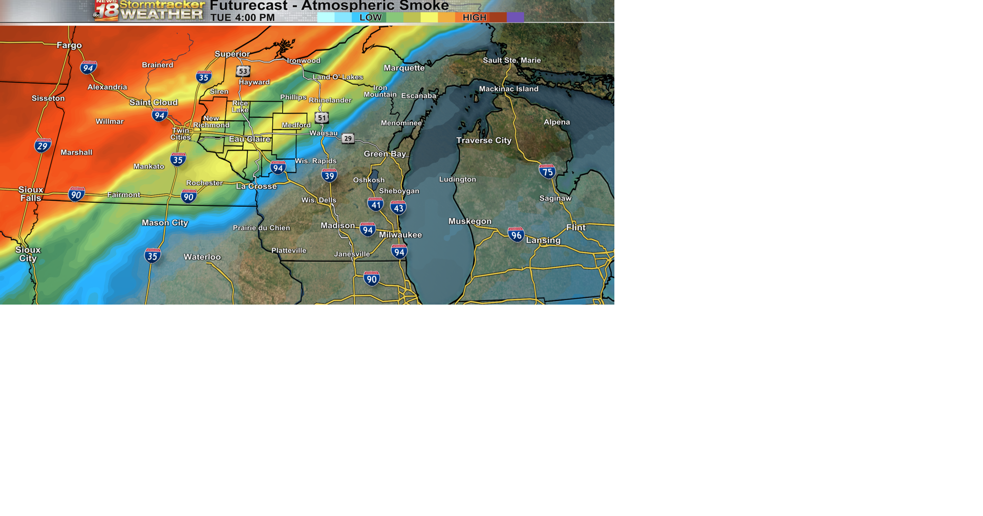 Minimal changes, just more heat, humidity and haze | 18 Storm Track ...