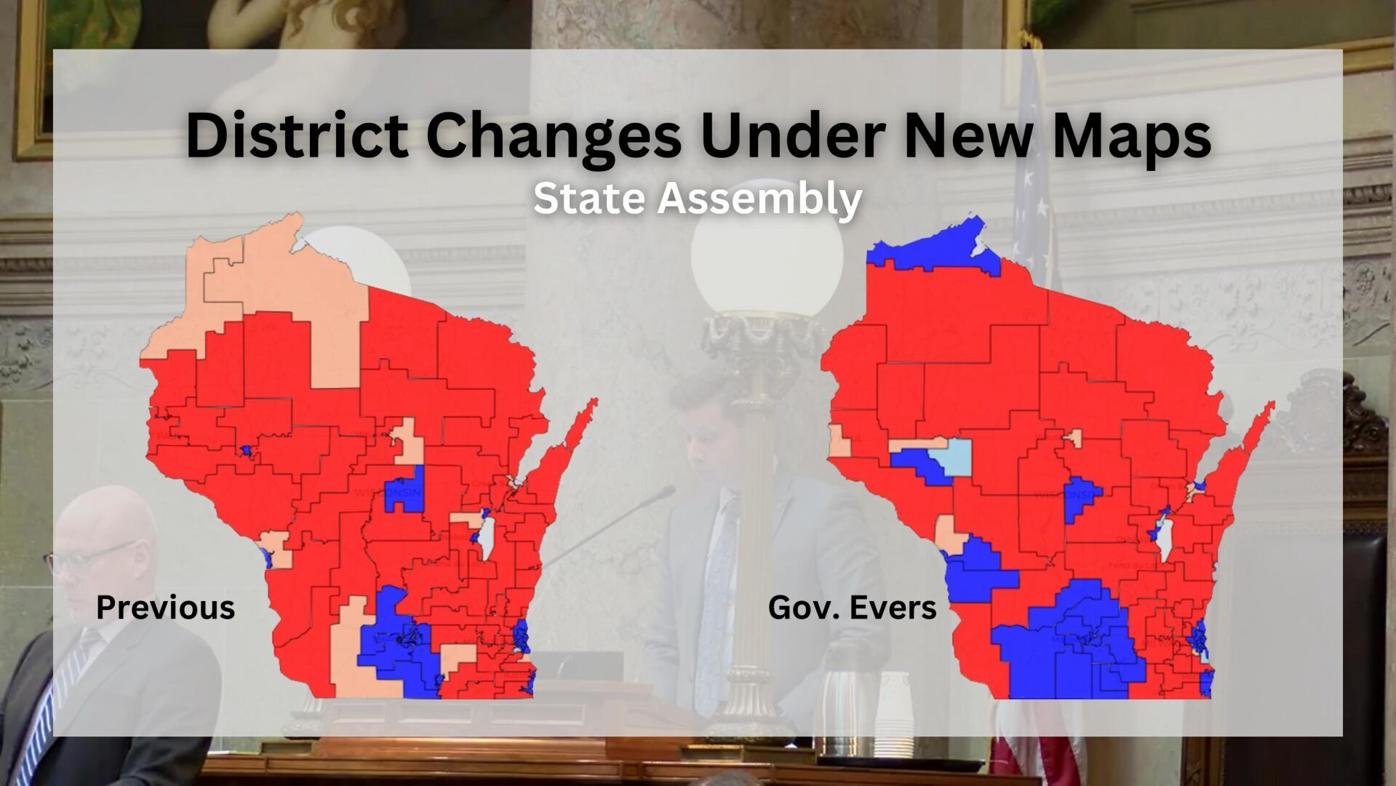 How Gov. Evers' newly-enacted maps will shift partisan control across ...