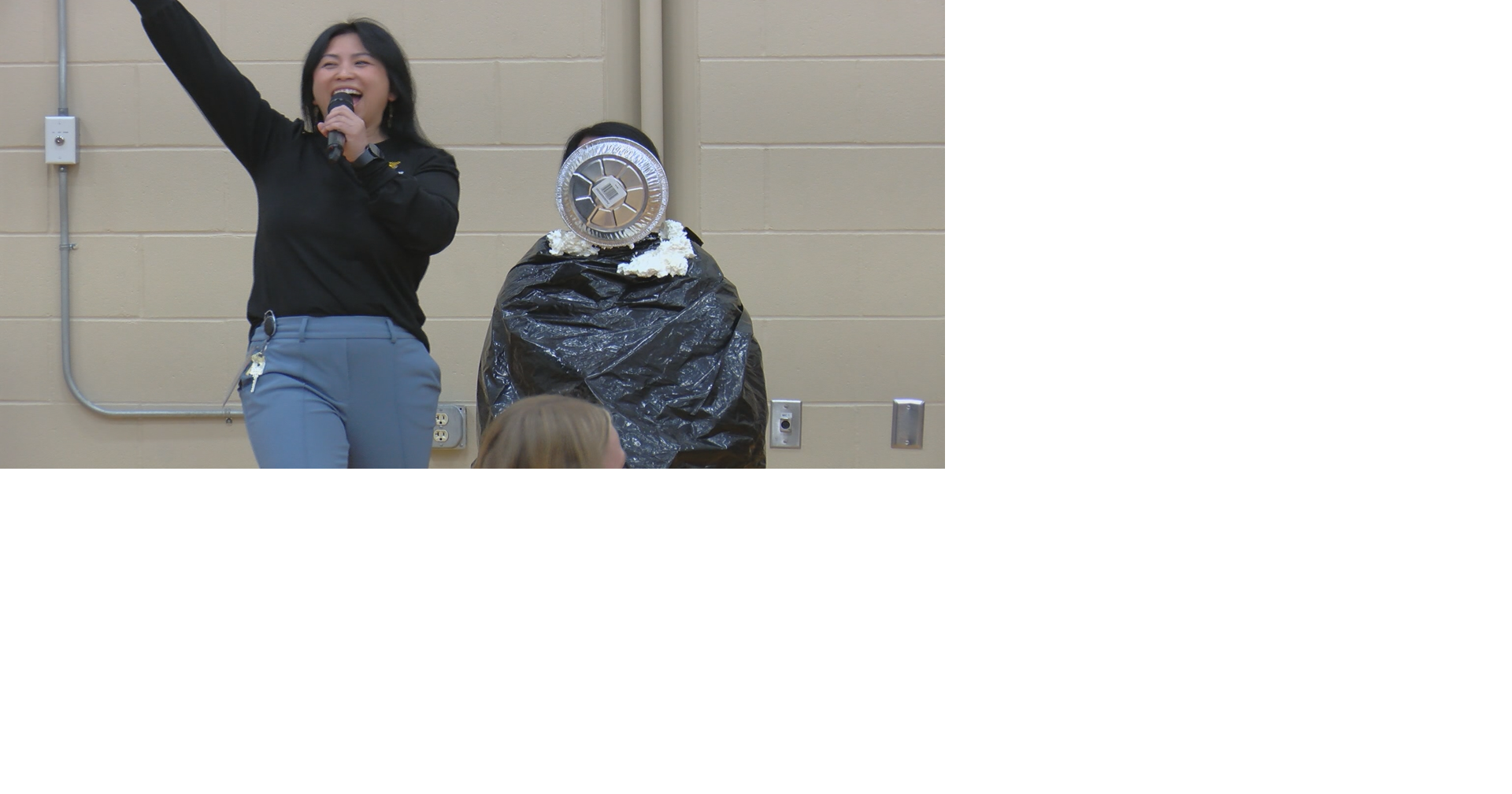 ECASD principals and sisters compete in pie-in-the-face challenge | Eye ...