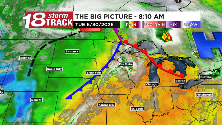 Continuing to track hot and steamy conditions along with scattered ...