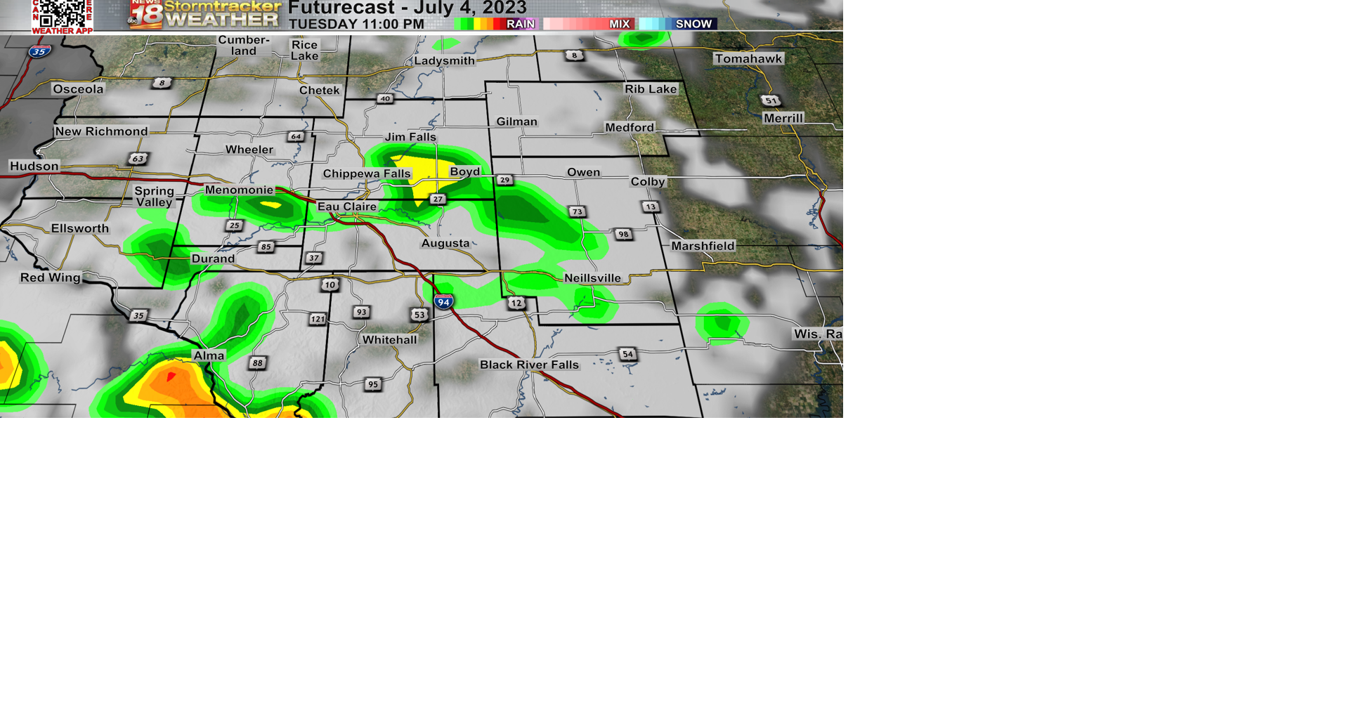 Independence Day storms after hot and very humid weather | Dew Points ...