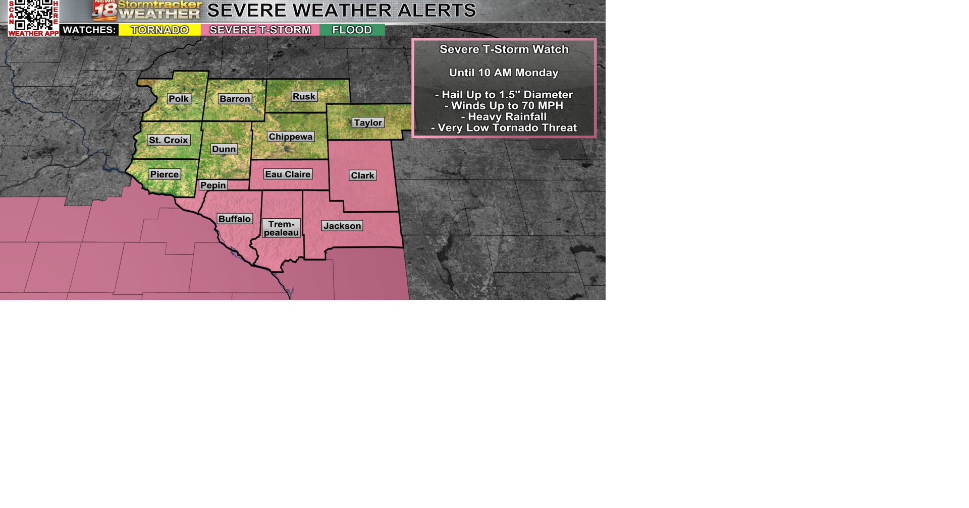 Periods of showers and thunderstorms to begin the week; threat for ...