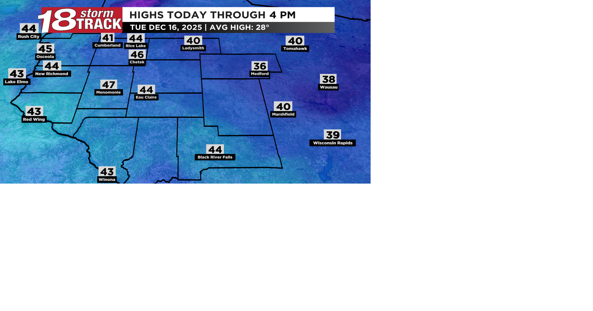 DMA - Highs Today 2025.png | | wqow.com