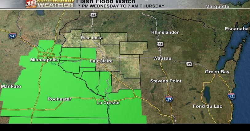 Notice Severe Storms Flash Flooding Possible Wednesday And Wednesday