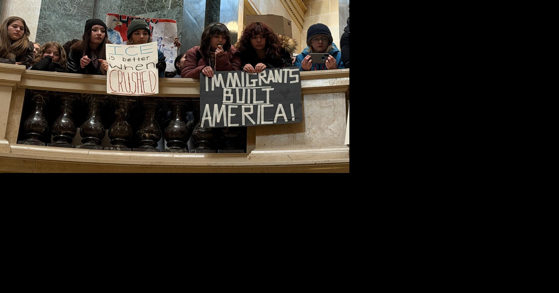 Madison high school students walk out, protest ICE actions | Wisconsin ...