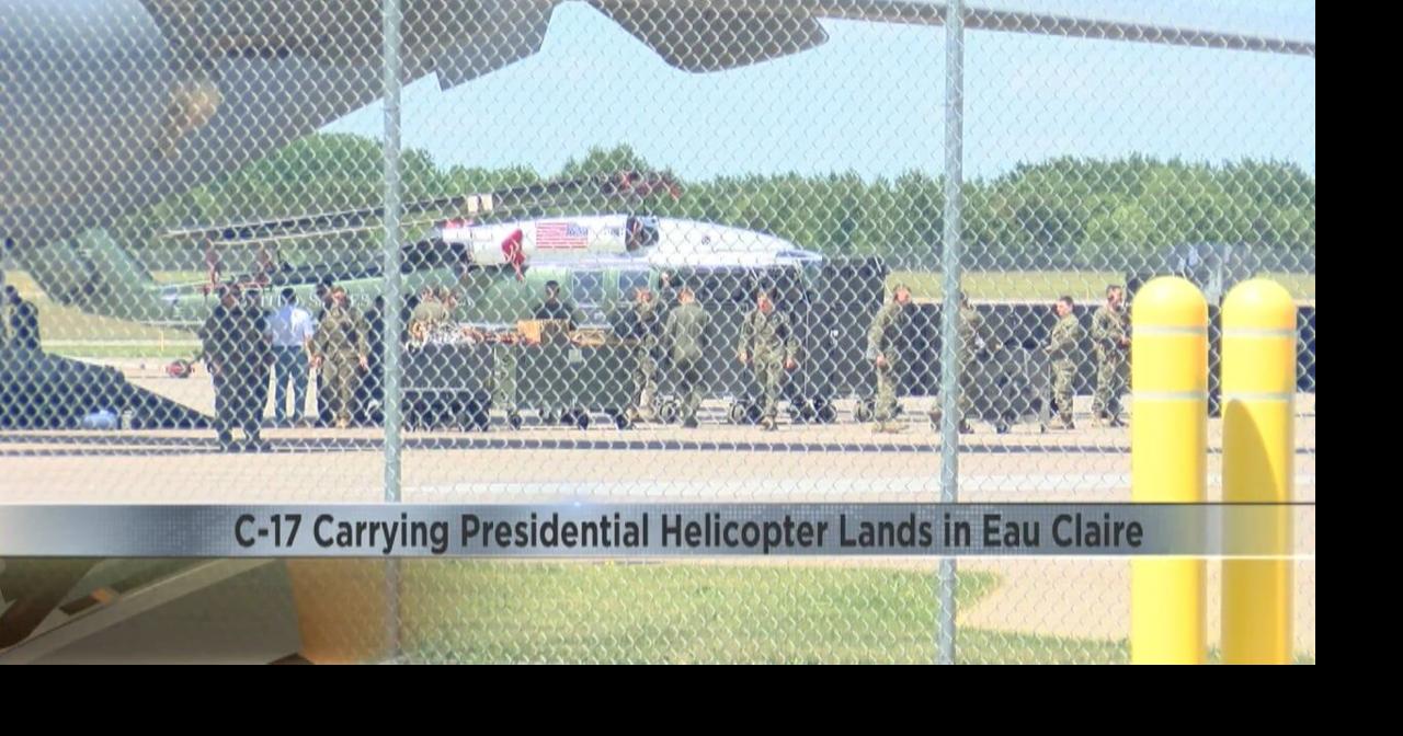 U.S. Air Force C-17 lands at Chippewa Valley Regional Airport with ...
