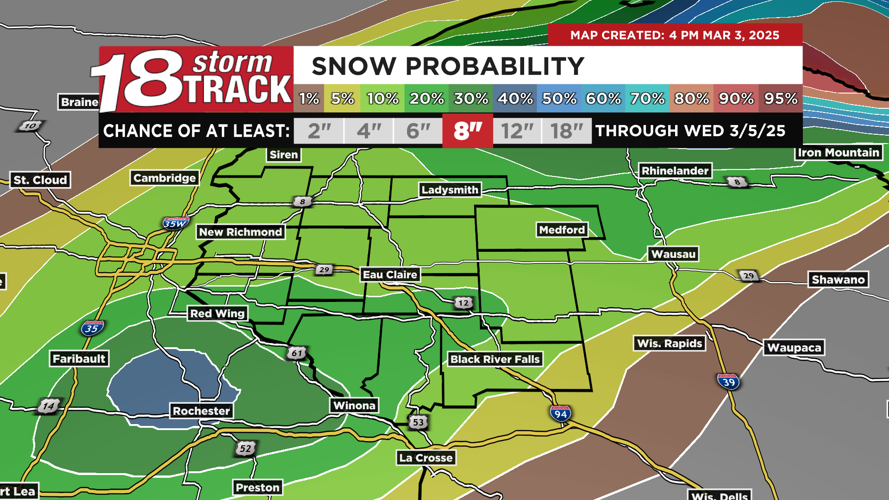 WINTER STORM WATCH: Heavy rain to change to snow Tuesday night along ...