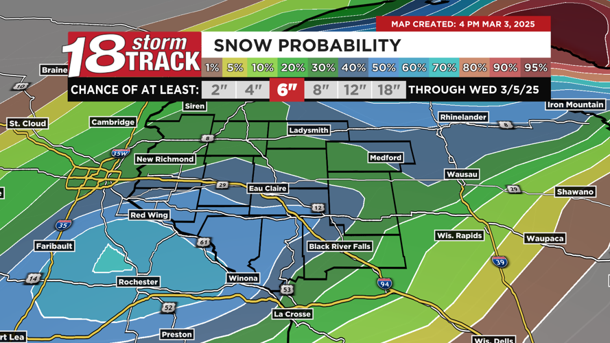 WINTER STORM WATCH: Heavy rain to change to snow Tuesday night along ...