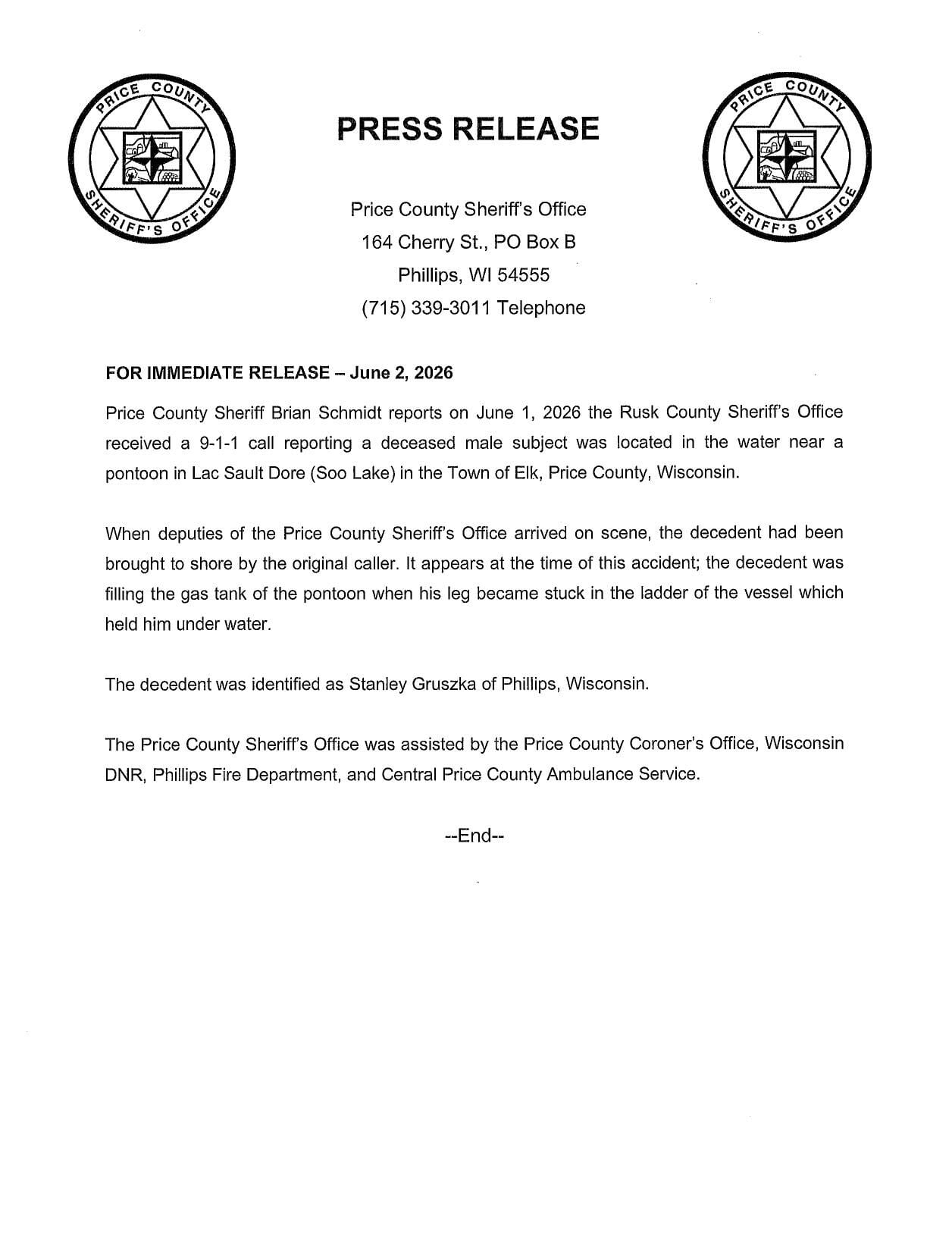 Phillips man found dead in Price County after leg becomes stuck in ...