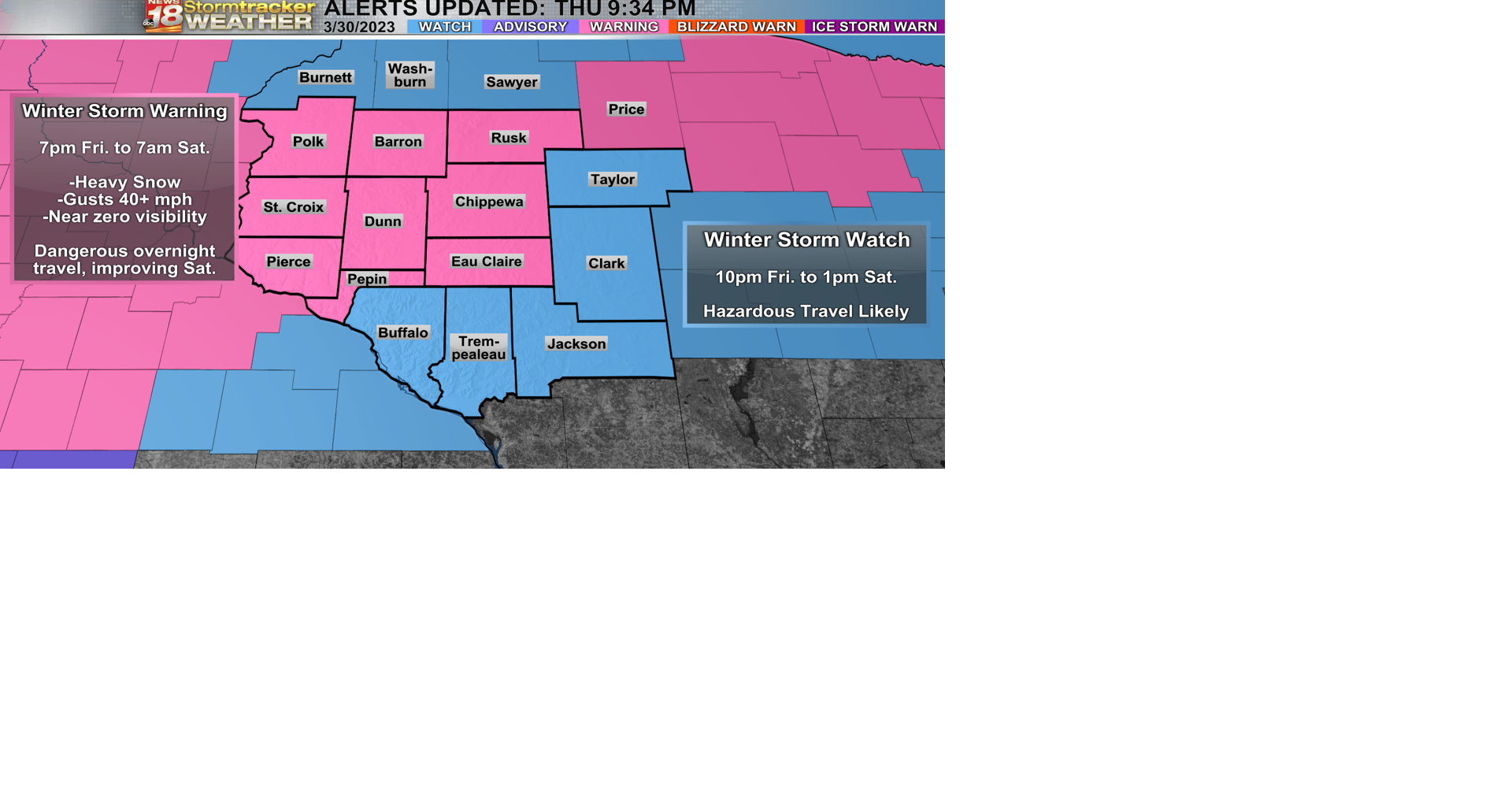 Winter Storm Warning issued for Friday night after Friday afternoon ...