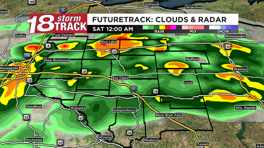 Scattered showers tonight; Seasonable cool and a bit breezy weekend ...