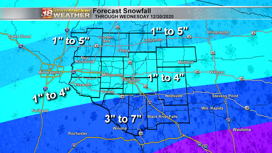 Snow still expected in Western Wisconsin, but heaviest will miss to the ...
