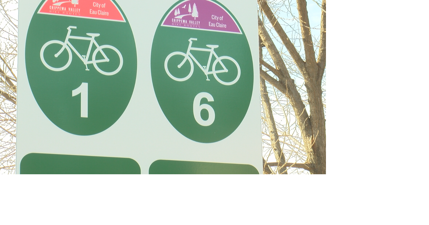 New bike route signs get installed across the Chippewa Valley | News ...