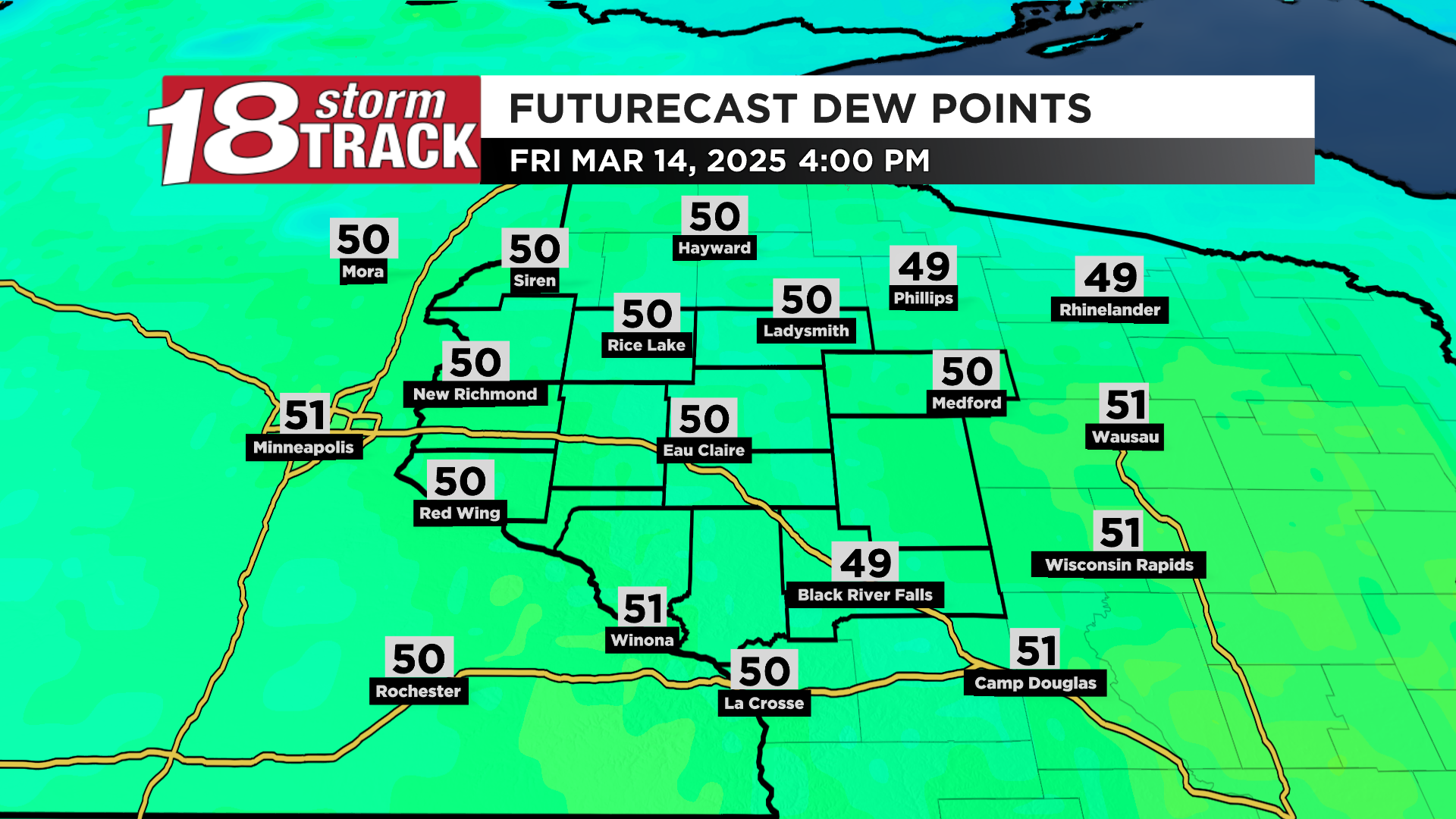 Looking ahead to the next storm system at the end of this upcoming work ...