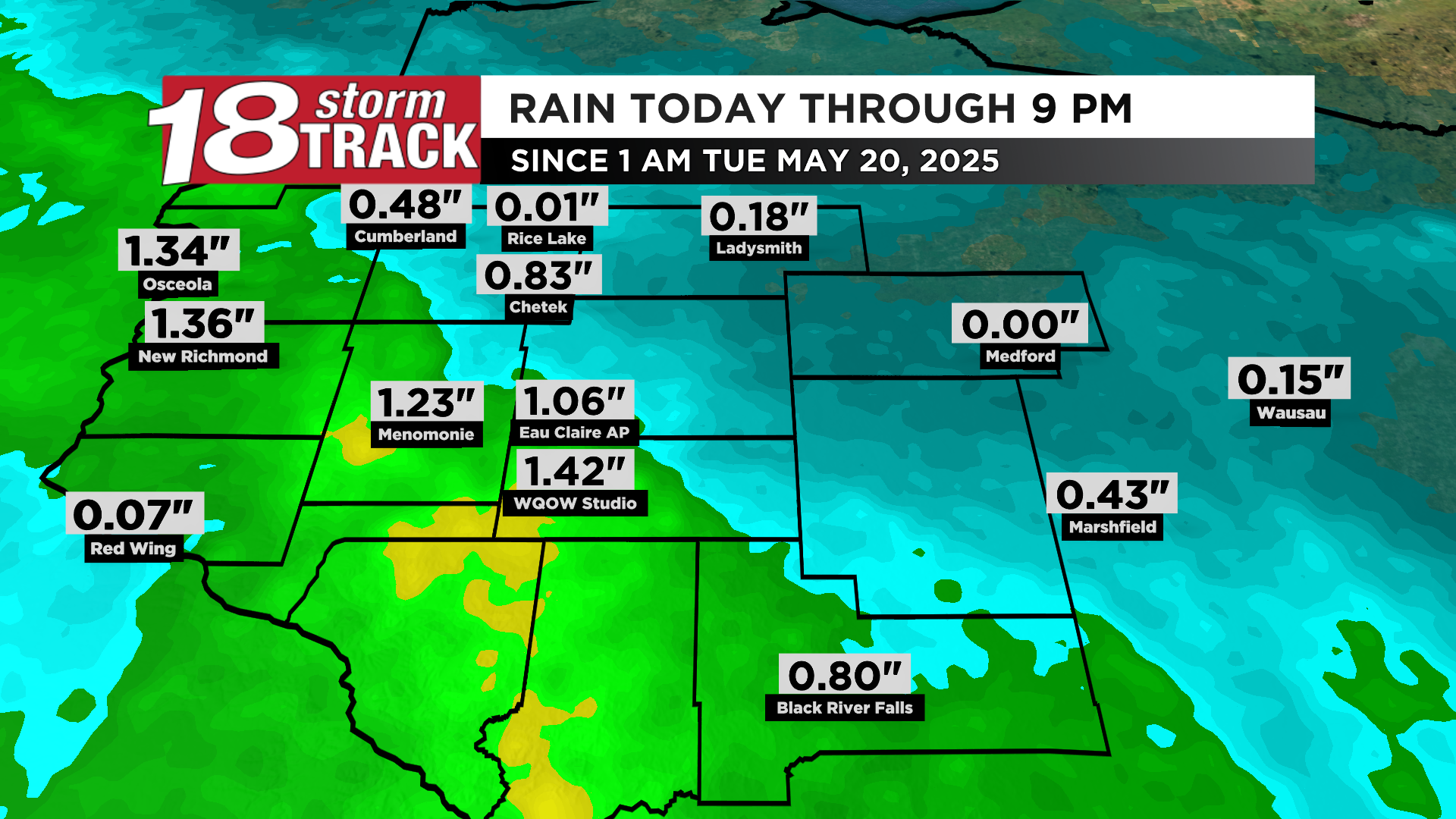 Rain will continue Wednesday with scattered breaks | 18 Storm Track ...