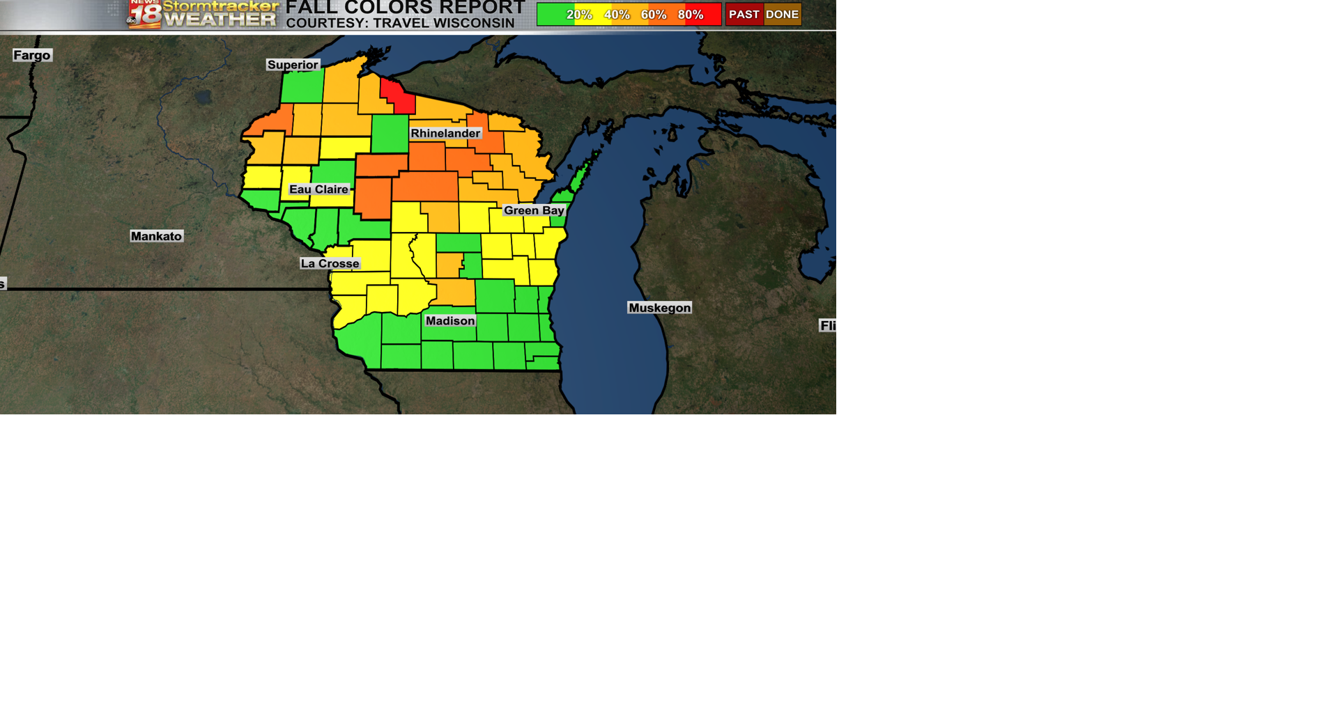 Latest update on Fall colors in the Chippewa Valley and across the ...