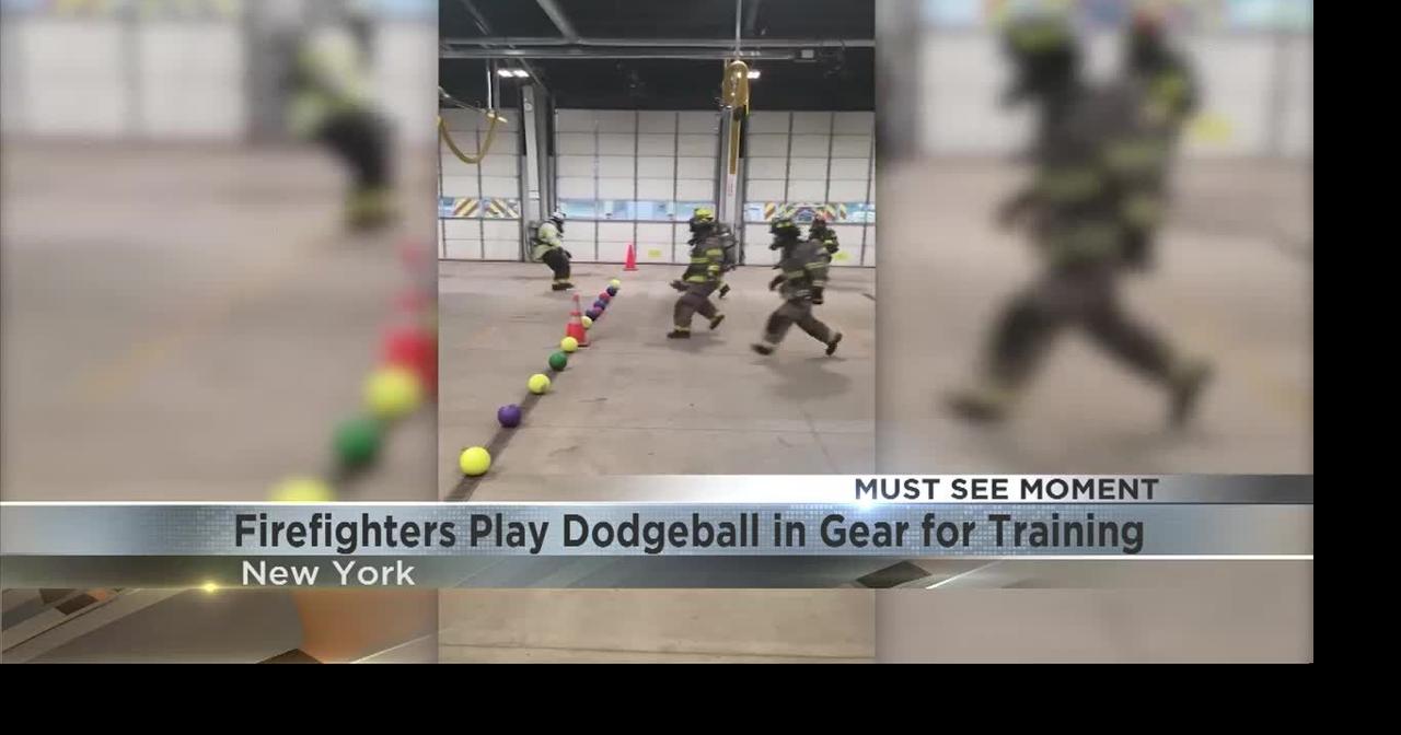 MUST SEE: Firefighters play dodgeball in gear for training | Wake Up ...