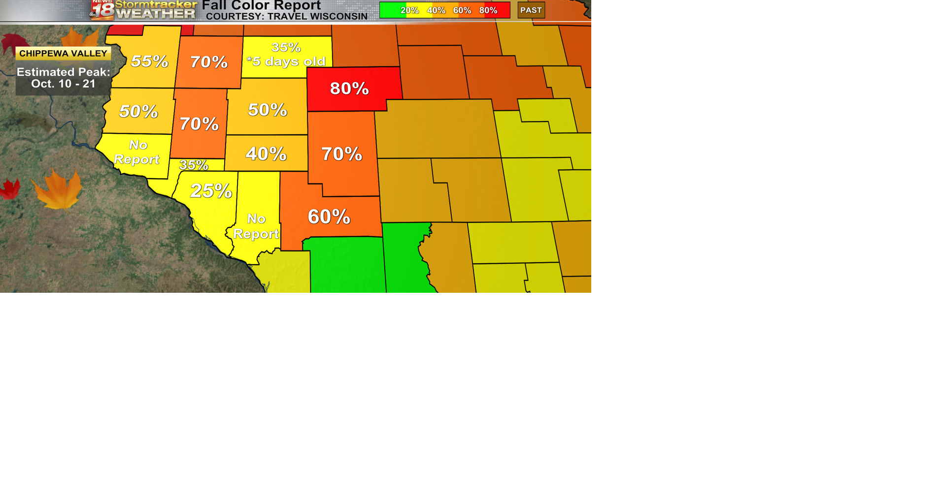 Fall colors nearing peak just as temperatures prepare to drop after a ...