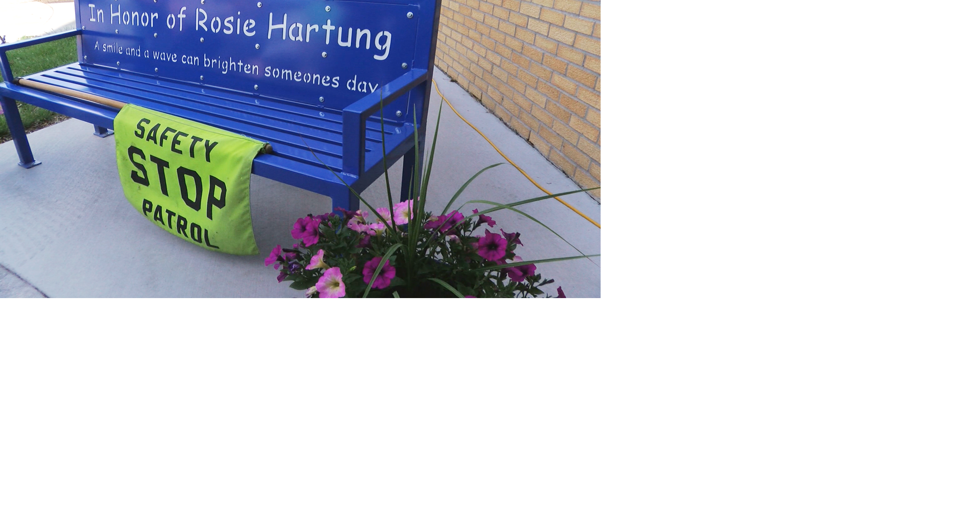 Memorial bench dedicated to long time Eau Claire crossing guard ...