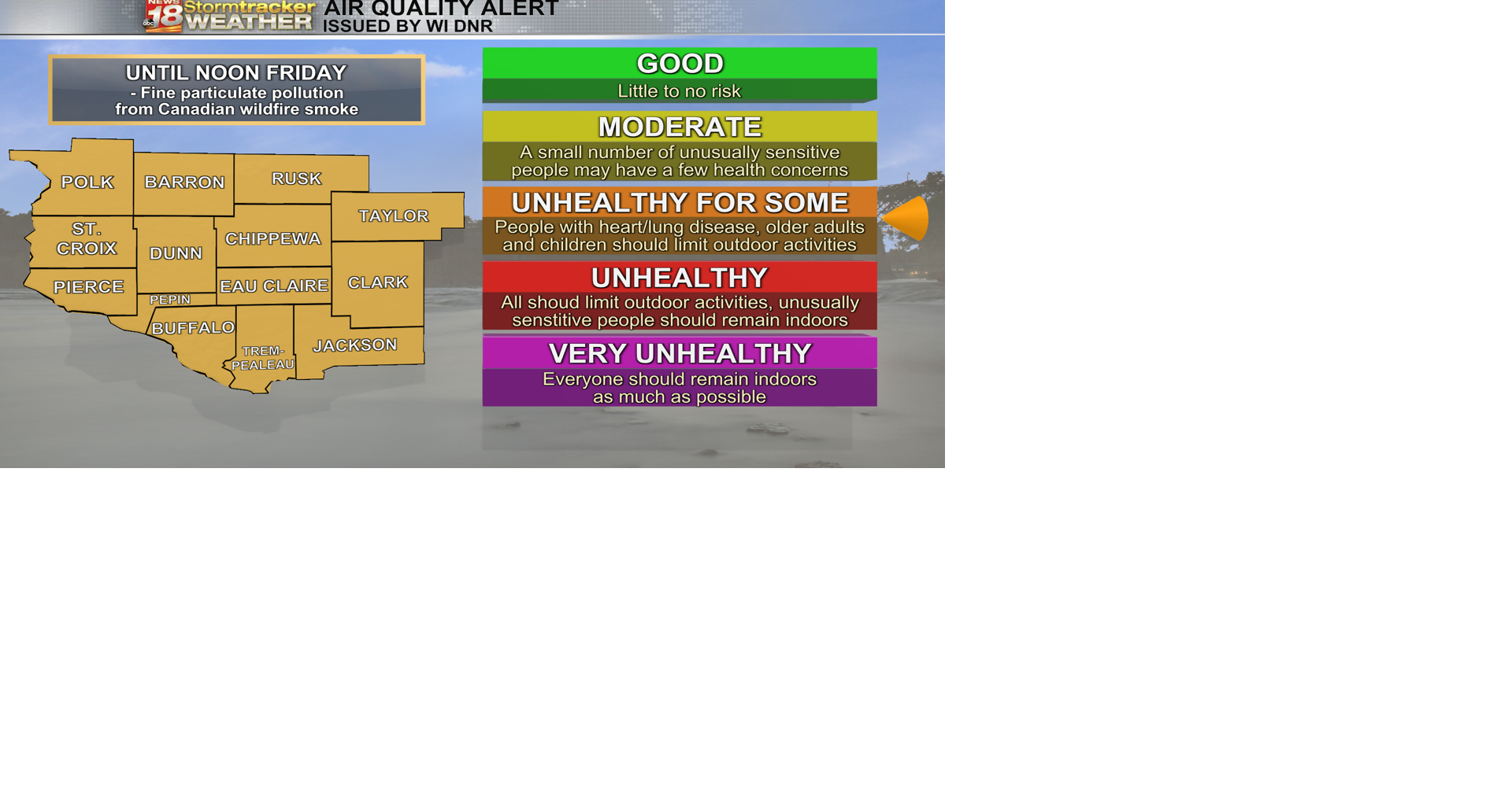 Lowered air quality, cooler temps through Friday before beautiful ...