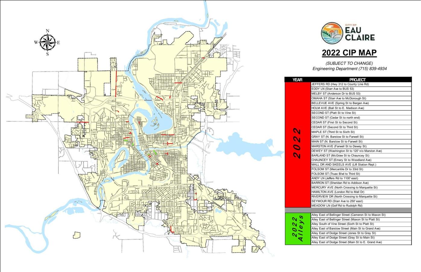 A look at 2022 construction projects for the City of Eau Claire | News ...