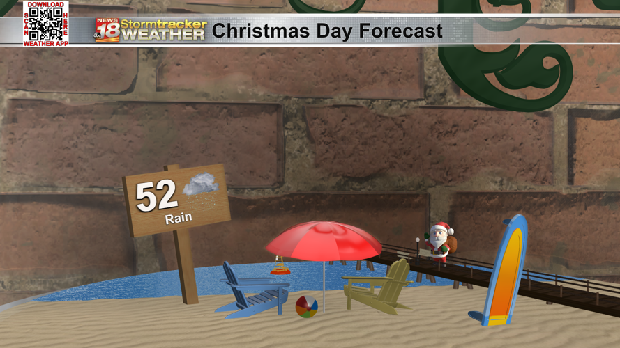 Rudolph working extra hard guiding the sleigh tonight with fog and rain ...