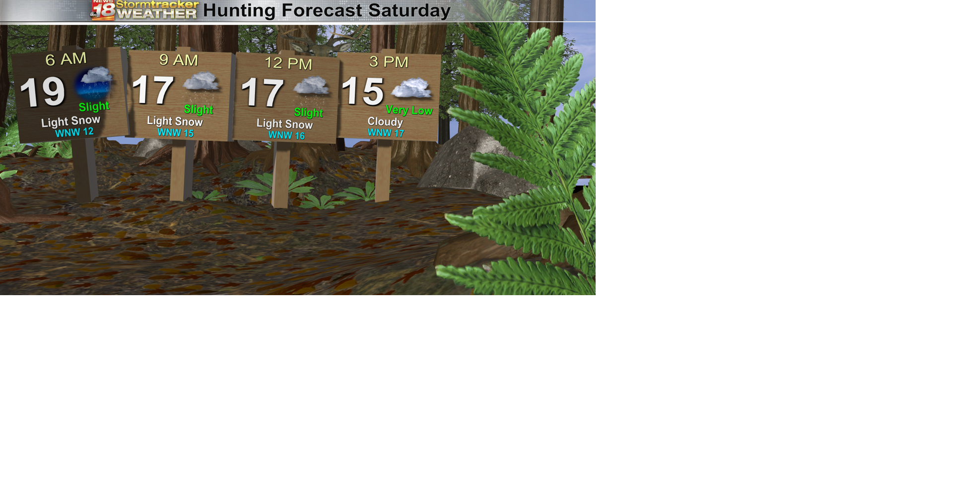 Deer hunting forecast: opening day looks cold with perhaps some light ...