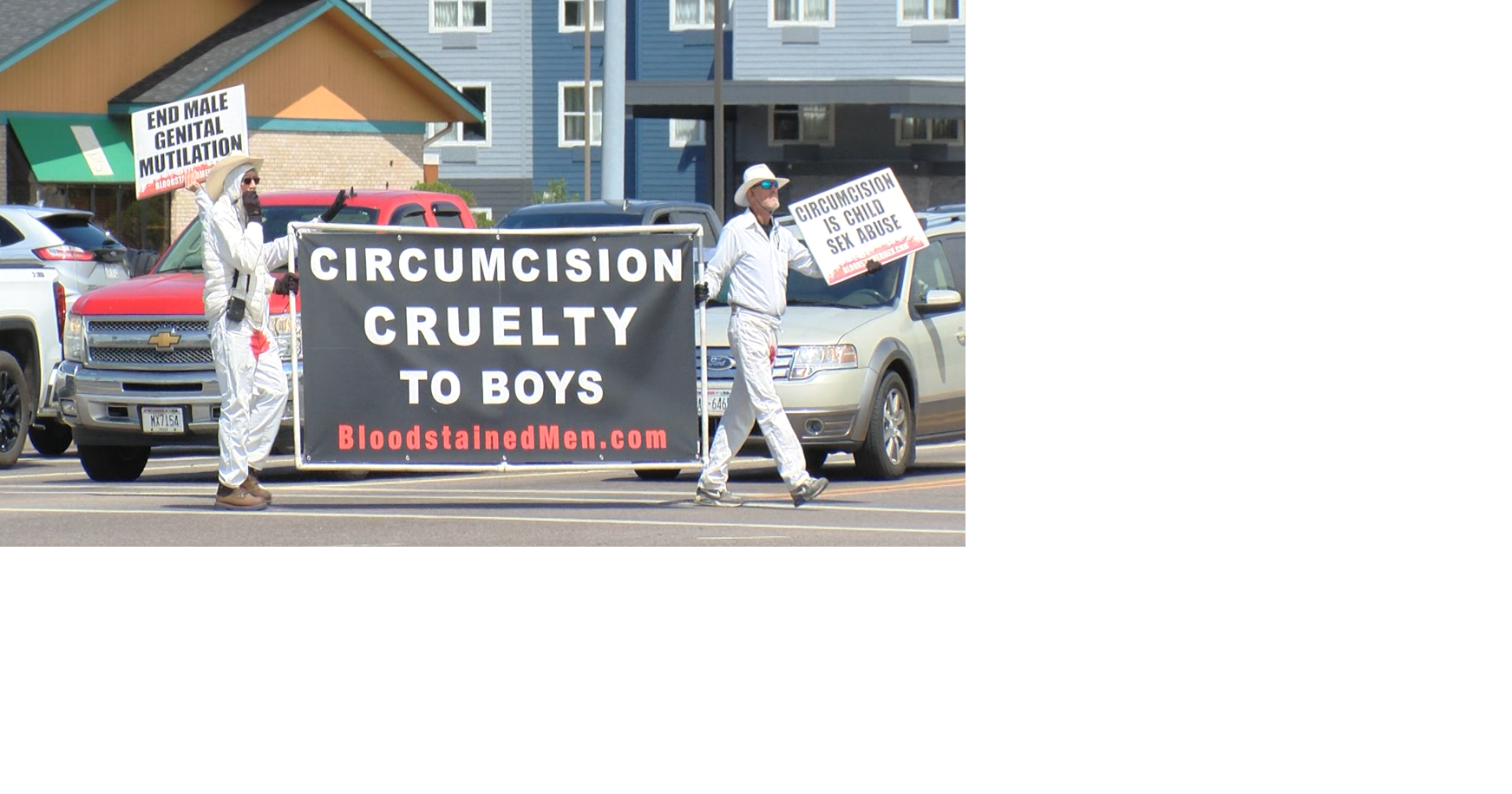 "Bloodstained Men" circumcision protesters visit Eau Claire | News ...