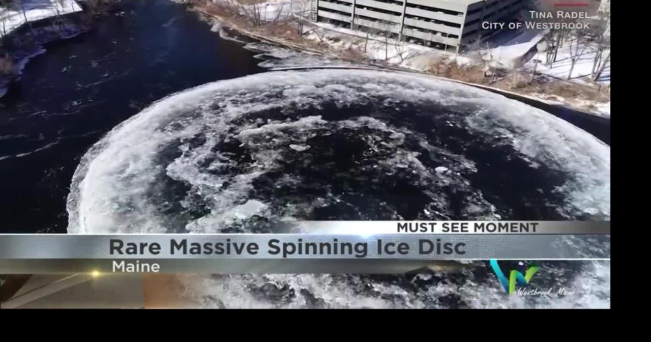 MUST SEE: Rare Massive Spinning Ice Disc | Daybreak | wqow.com