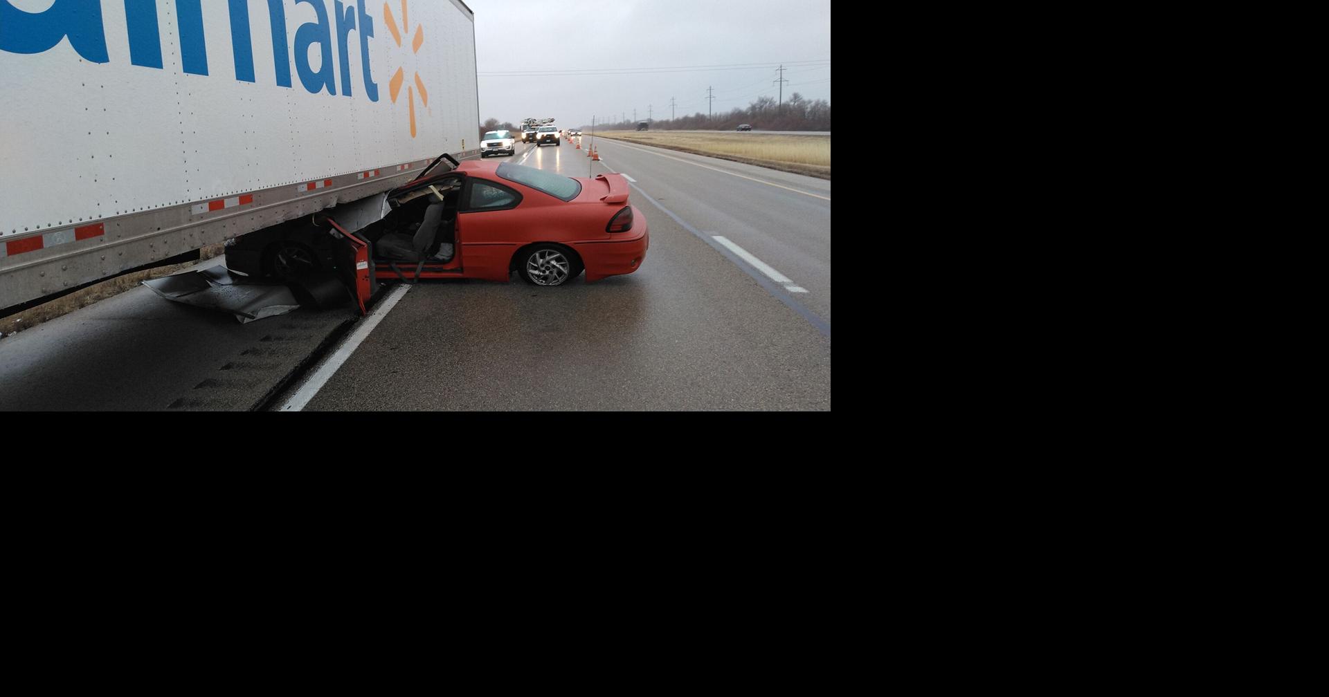 Teen driver slides car under semi in icy conditions on I-39 | News ...