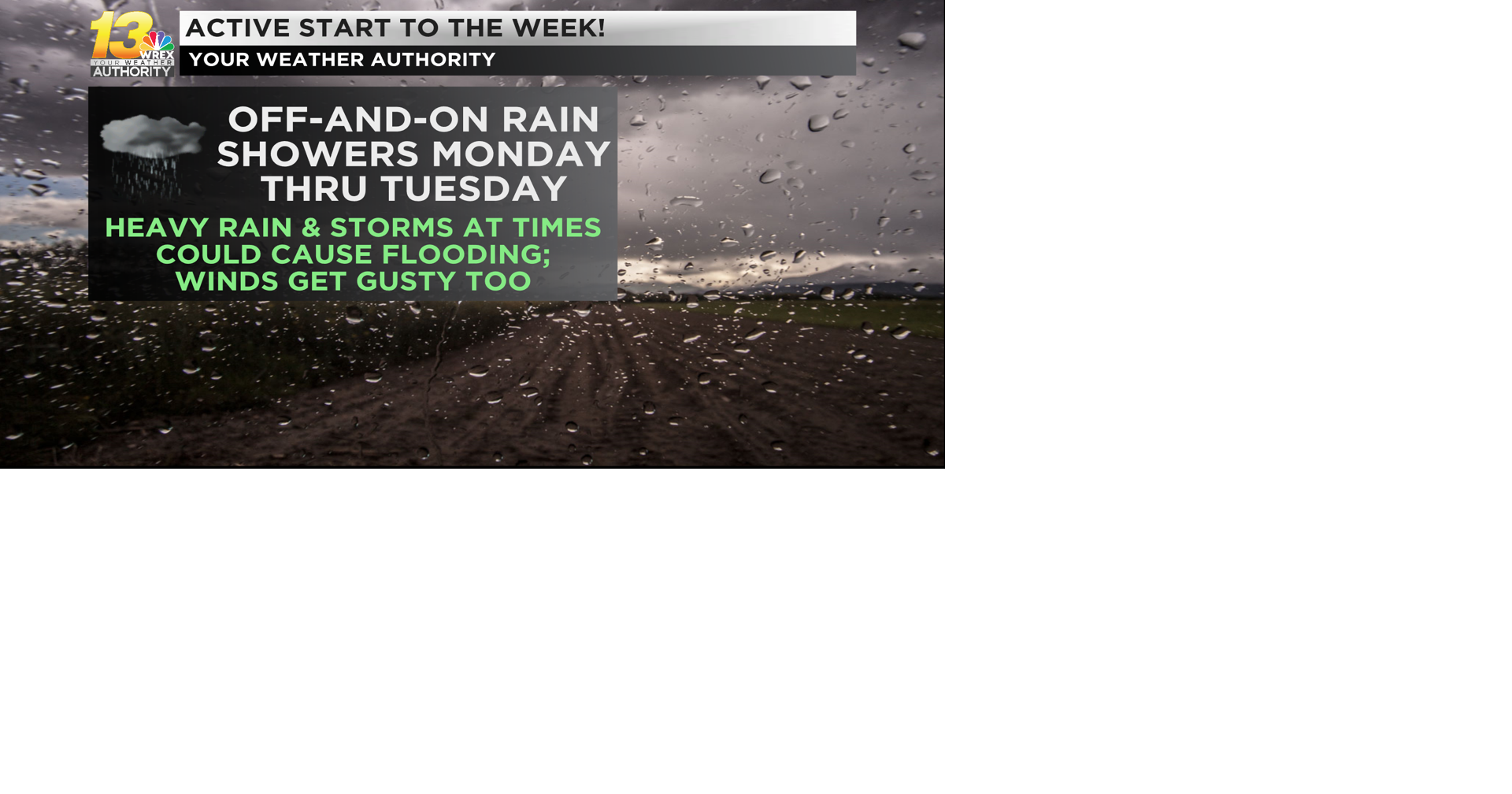 Soaking, wind-driven rain kicks off the work week | Weather | wrex.com