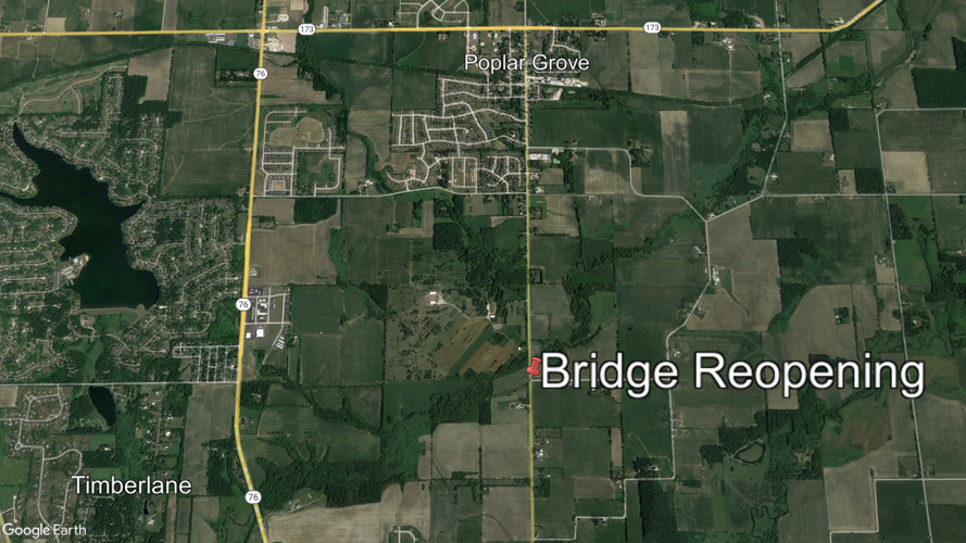 Poplar Grove Road Bridge to officially reopen on Friday | News | wrex.com