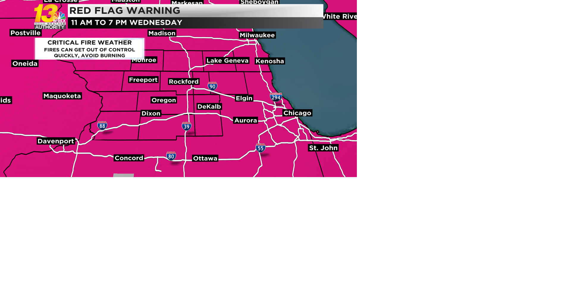 Windy, dry, and hot conditions lead to a fire danger | Top Stories | wrex.com