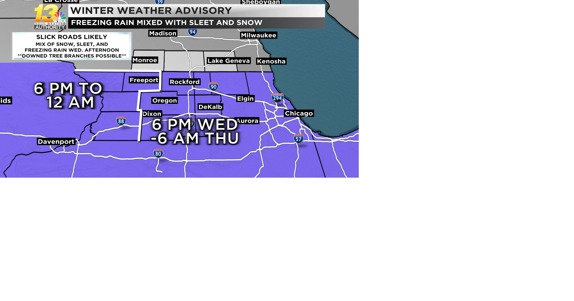 Wednesday's wintry weather leads to slick spots this evening | Weather ...