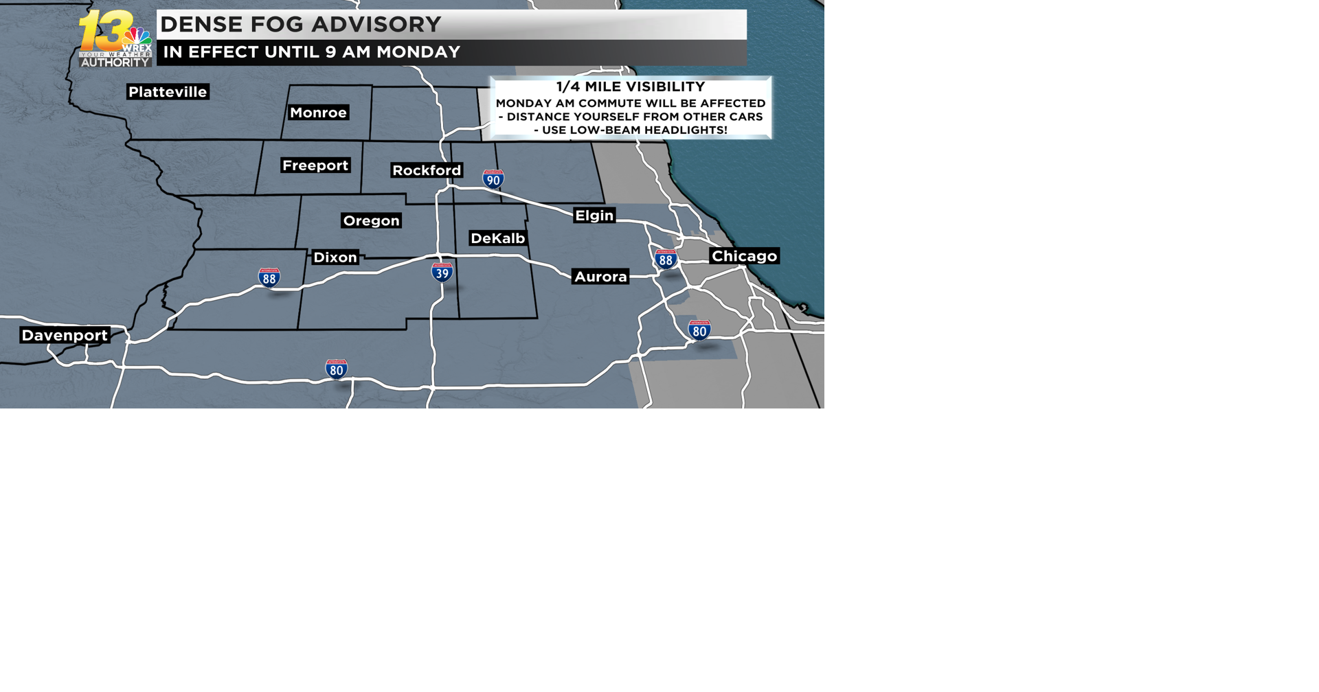 Dense fog to make for slow Monday morning drive | Weather | wrex.com